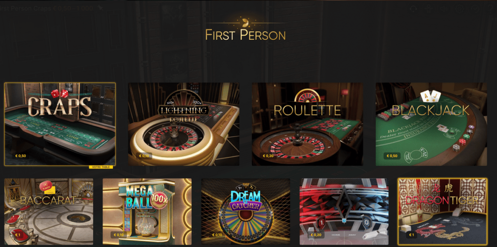 First Person : la gamme de jeux sous RNG du logiciel Evolution